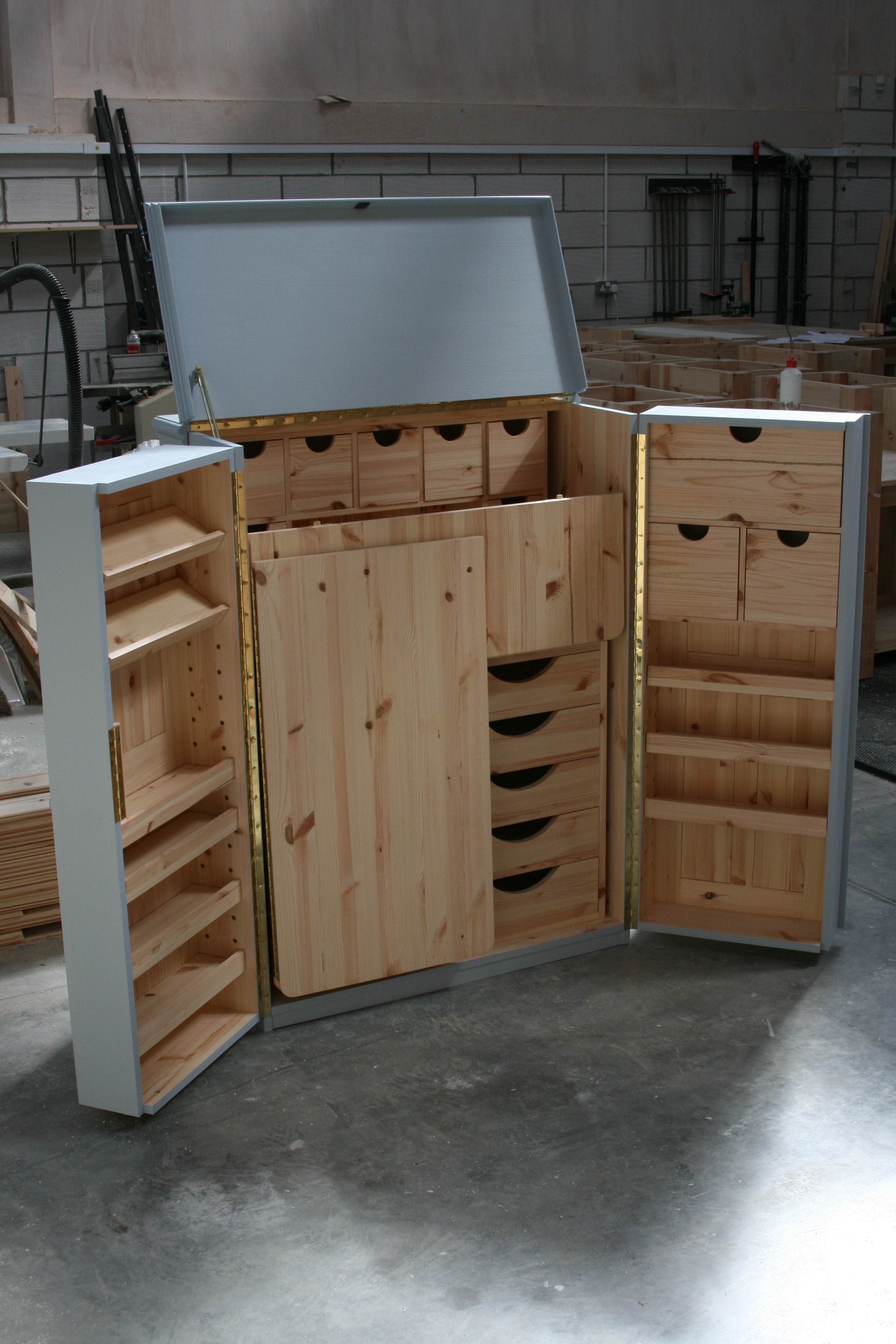 Lundy Sewing Cupboard - Exmoor Furniture